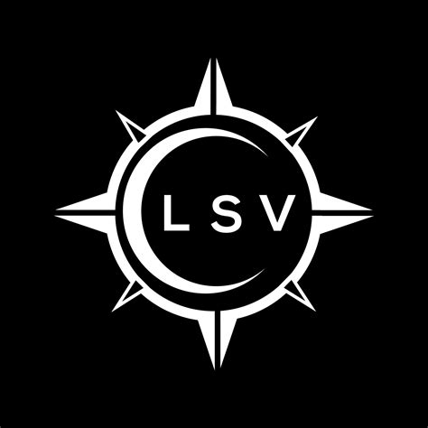 Lsv Abstract Monogram Shield Logo Design On Black Background Lsv