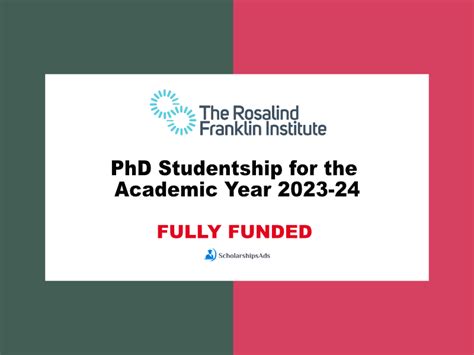 Phd Studentship For The Academic Year 2023 24