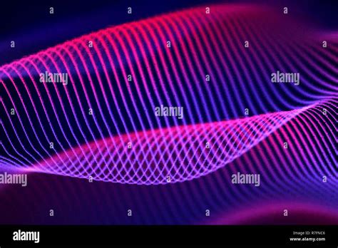 3d Sound Waves Visual Audio Equalizer Big Data Abstract Visualization