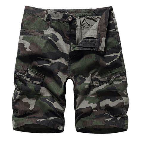 Himmake Mens Summer Cargo Shorts Sport Shorts For Men White Linen
