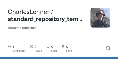 github charleslehnen standard repository template template repository