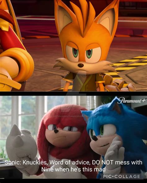Sonic Advises Knuckles About Tails Nines Anger By Artydoespictures On