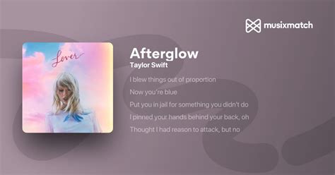 Taylor Swift Afterglow Lyrics Musixmatch