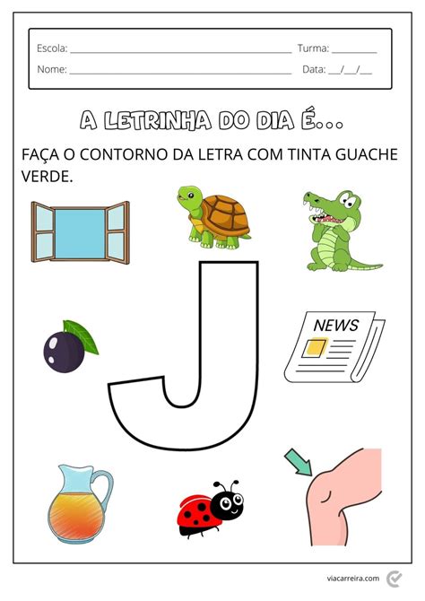 Atividades Com A Letra J Para Imprimir