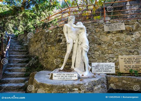 Statue Of Adonis With Aphrodite Editorial Stock Image Image Of Modern Goddess 124539544