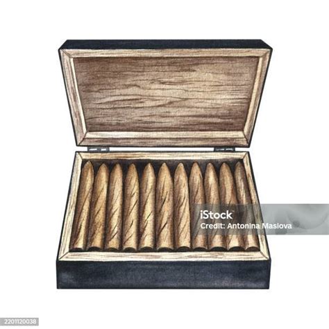 값비싼 담배 한 갑 수제 수채화 그림 빈티지 담배 제품의 컬러 이미지입니다 배경과 분리됩니다 포스터 및 배너 전단지 패키지 및 초대장 0명에 대한 스톡 벡터 아트 및 기타