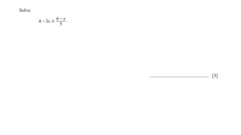 Solving And Graphing Inequalities Including Regions Past Paper