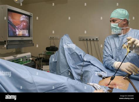GYNECOLOGICAL SURGERY ENDOSCOPY Stock Photo Alamy