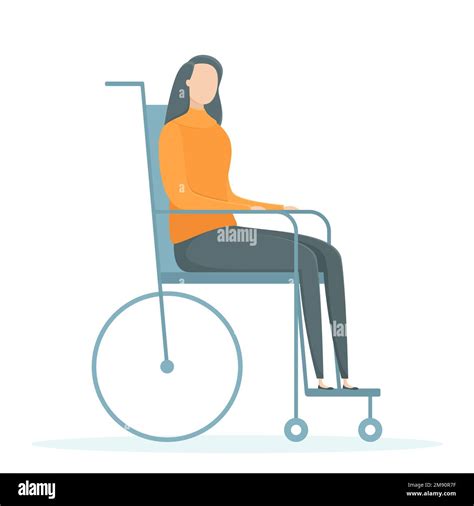 Woman With Disability In Wheelchair Vector Illustration Stock Vector