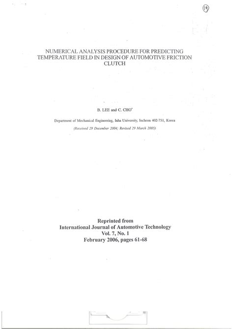 Pdf Numerical Analysis Procedure For Predicting Temperature Field In