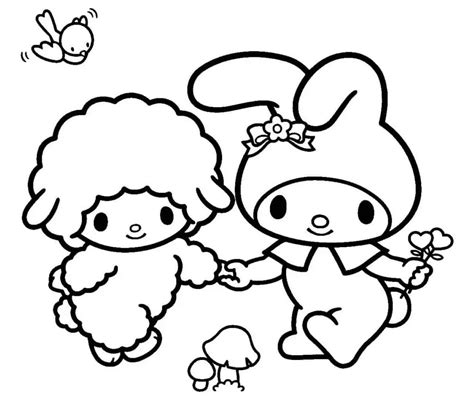 My Melody Színezők Nyomtatható My Melody Kifestők