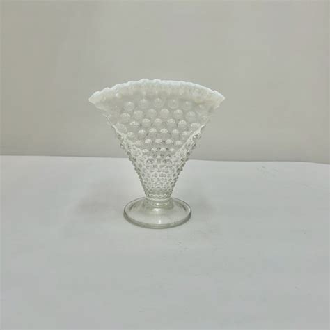 Hobnail Fan Vase Etsy