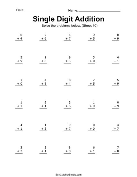 Addition Worksheets Free Printable Easy Math Problems Free