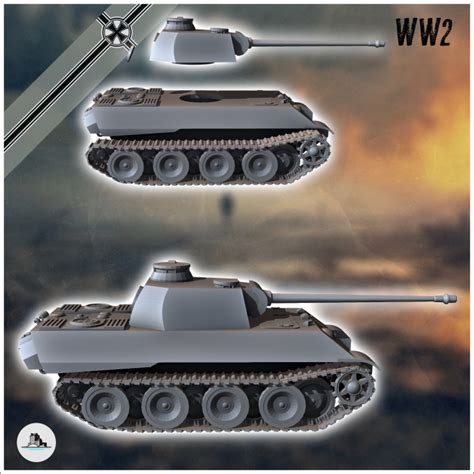 3d Printable Panzer V Panther Ausf A 6mm Germany Eastern Western