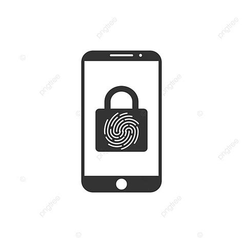 Smartphone Password Icon Vector Illustrationflat Design Account User
