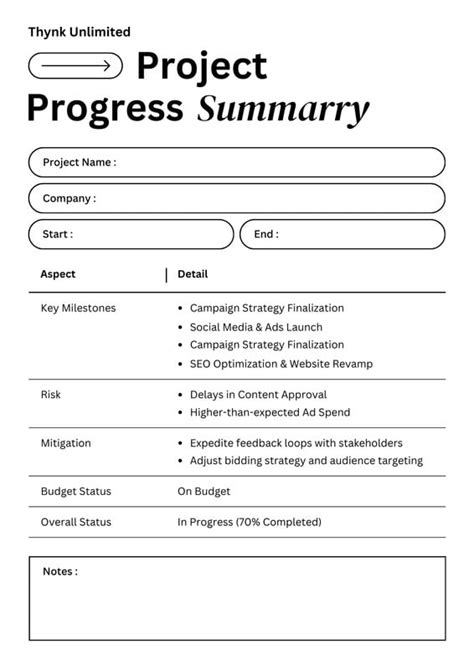 Free And Customizable Progress Templates