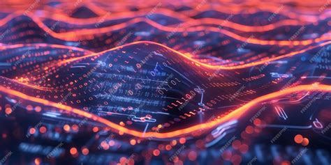 Premium Photo Abstract Data Flow On Computer Screen