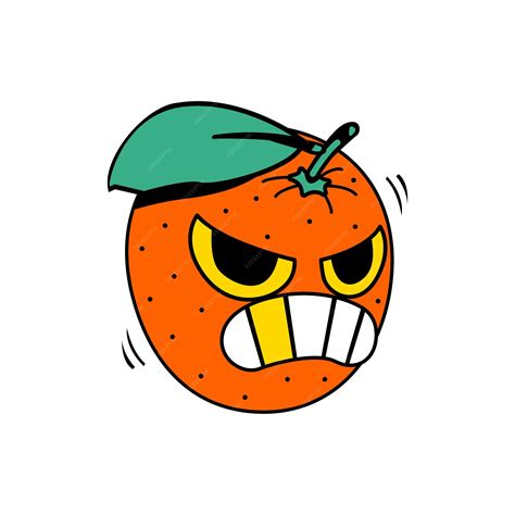 Premium Vector Orange Fruit Cartoon Character Vector Illustration