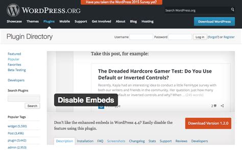 Einbetten Funktion für WordPress deaktivieren WordPress Embeds