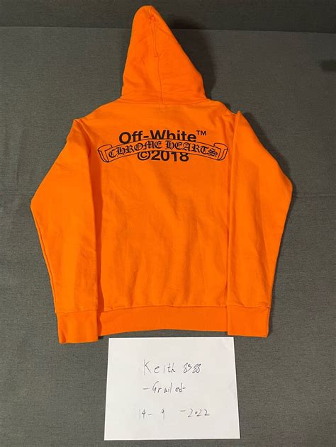 Chrome Hearts × Off White Chrome Hearts X Off White Orange Hoodie