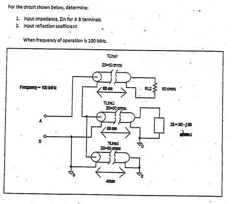 Solved For The Circuit Shown Below Determine Input Chegg