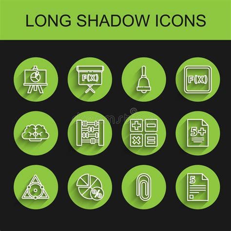 Set Line Chalkboard Equation Solution Xyz Coordinate System Book