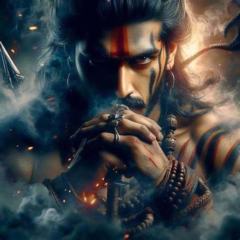 Premium Photo Mahadev Realistic Angry Dangerous Mood Image