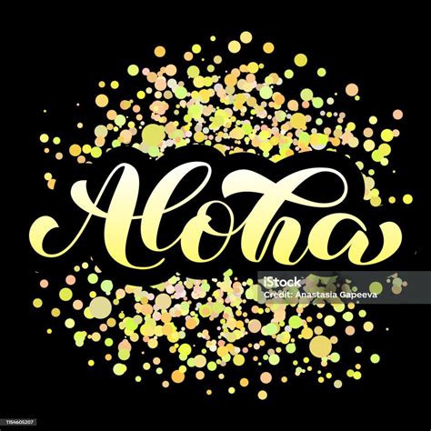 알로하 브러쉬 레터링 하와이 언어 인사말 타이포 그래피 카드 또는 배너에 대 한 벡터 일러스트 레이 션 0명에 대한 스톡 벡터 아트 및 기타 이미지 Istock