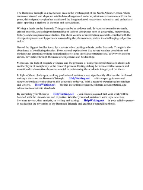 Bermuda Triangle Thesis Statement Pdf