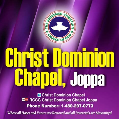 Rccg Christ Dominion Chapel Joppa Youtube