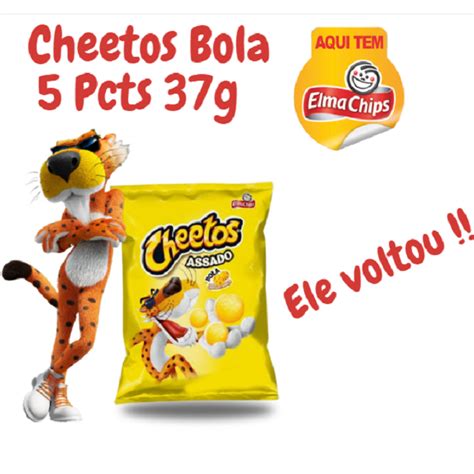 Kit 5 Salgadinho Cheetos Bola 37g Queijo Suico Elma Chips Shopee Brasil