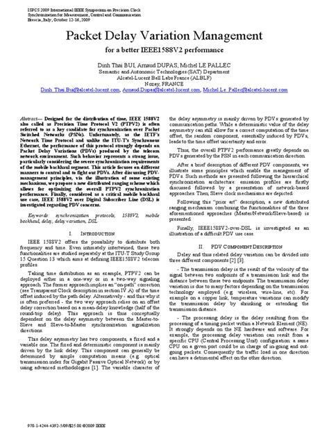 packet delay variation management download free pdf computer