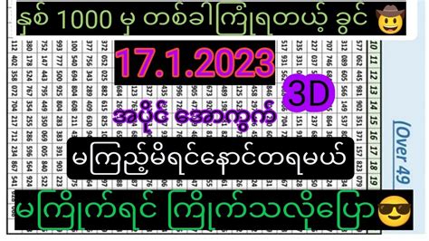 17 1 2023 မှာ သူဌေးဖြစ်ရအောင် ချဲ 3d 2d ၂လုံး ဂဏန်း Youtube