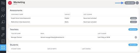 Class Code Onboarding For Assessment Cohorts