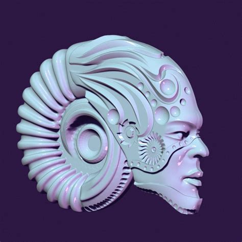 3d Printable Abstract Head For Casting By Viktoriya Kabanova