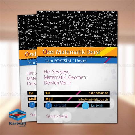 Matematik Özel Ders El İlanı Kartvizit tr