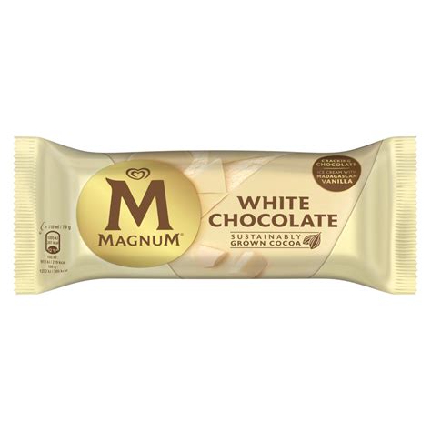 Magnum Ice Cream Stick White Chocolate 110 Ml One Stop