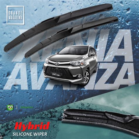 Jual Wiper Avanza Xenia Frameless Hybrid Karet Kaca Mobil Silicon Set