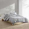 Amazon Com Calvin Klein King Duvet Cover Set Modern Cotton Washed Percale Bedding With