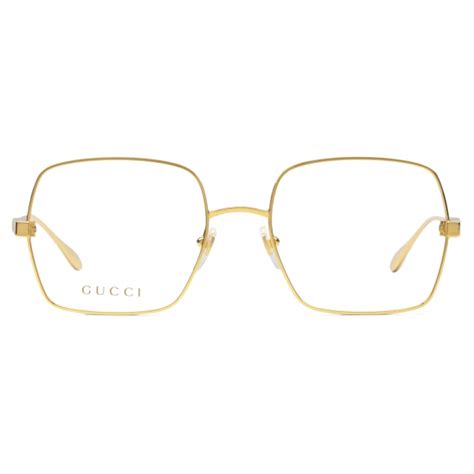 Gucci Square Frame Optical Glasses Gold Gucci Eyewear Avvenice