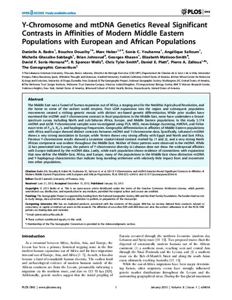 Pdf Y Chromosome And Mtdna Genetics Reveal Significant Contrasts In