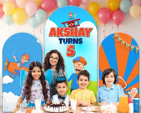 Blippi Theme Arch Backdrop Personalized Party Supplies Party Supplies India