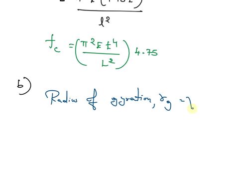 Solved Consider A Column That Is To Be Designed To Have An Elliptical Cross Section With The