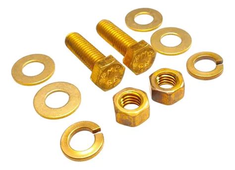 Tornillo Tornillo De Bronce 3 8 X 1 25 Cabeza Hexagonal Con Rosca