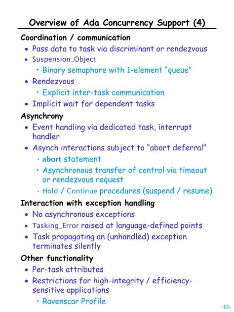 Ppt Concurrency And Real Time Programming Support In Java™ Ada And