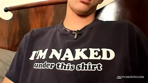 Boyssmoking Heavy Smoker Cain Fires His Cigarette And Starts Stroking