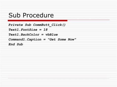 Ppt Introduction To Visual Basic 6 Powerpoint Presentation Free