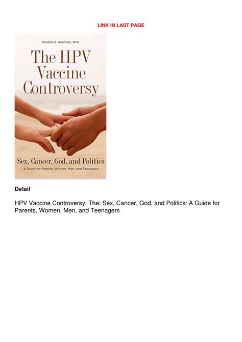 Ppt Pdf Hpv Vaccine Controversy The Sex Cancer God And Politics A Guide For Powerpoint