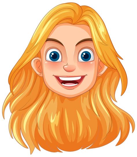 Happy Face Cartoon Girl