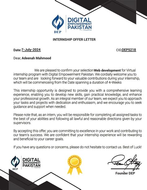 Adeenah Mahmood On Linkedin Internship Webdevelopment Digitalempowermentpakistan Fullstack